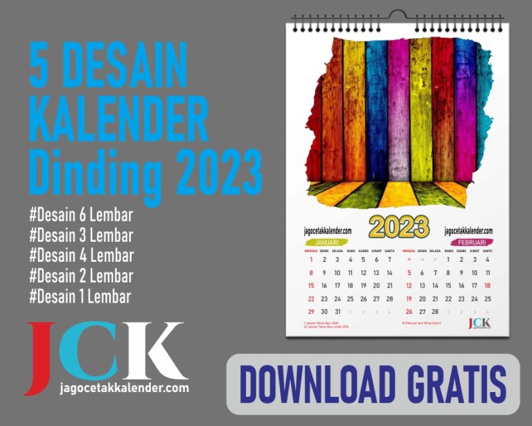 5 Desain Kalender 2023 Download Gratis - File CDR & PDF - Simpel LENGKAP